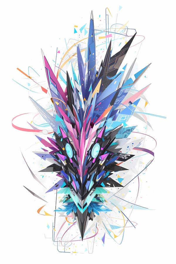 Scribble Design of a Flower Wave Stock Illustration - Illustration of ...