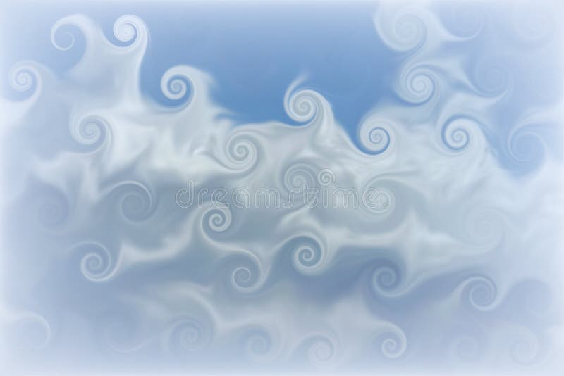 Abstract Illustration of the Shape of Clouds in the Sky Stock ...