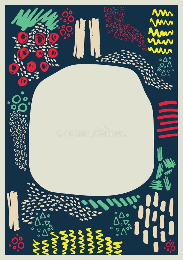 Abstract Illustration of Abstract Shapes Against Blue Background Stock ...