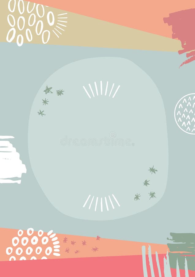 Abstract Illustration of Abstract Shapes Against Grey Background Stock ...