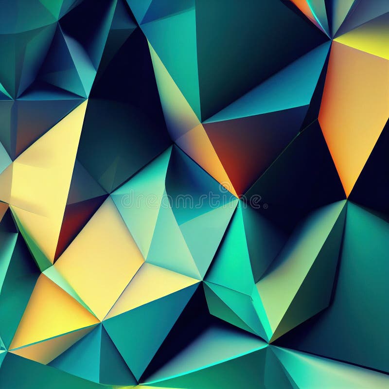 Abstract Illustration of Shapes and Patterns with Different Colors ...