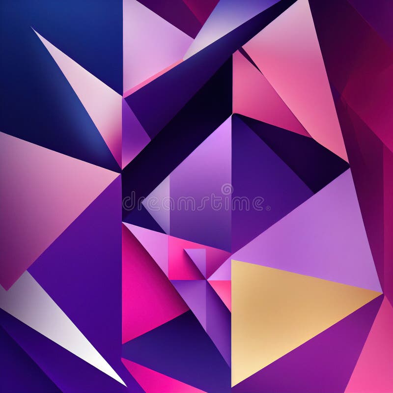 Abstract Illustration of Shapes and Patterns with Different Colors ...