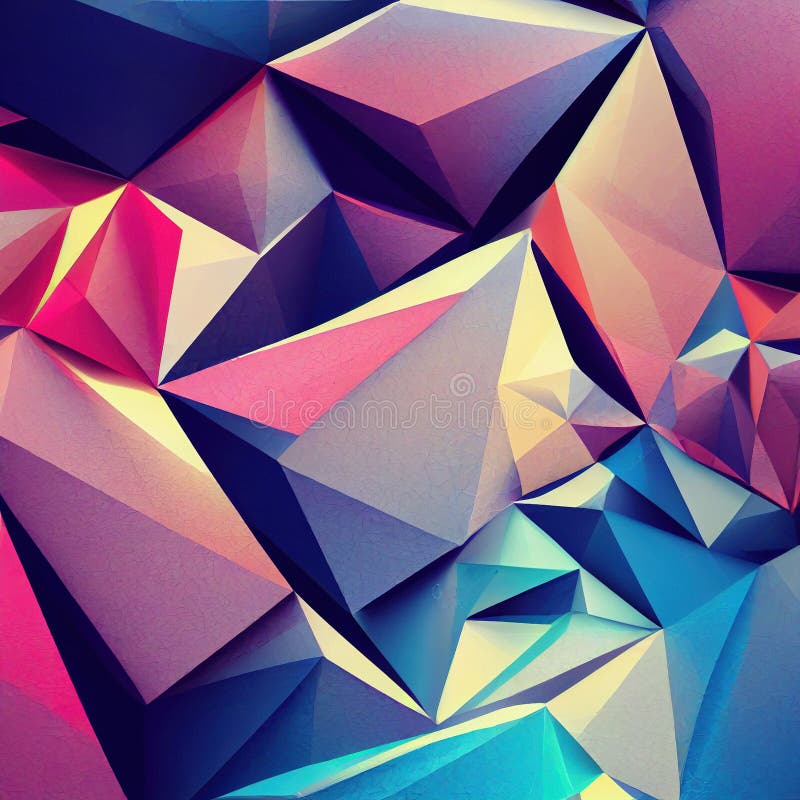 Abstract Illustration of Shapes and Patterns with Different Colors ...