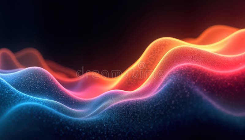 Abstract Illustration Shows Glowing Waves of Vibrant Colors. Gradient ... Abstract Illustration Shows Glowing Waves of Vibrant Colors. Gradient ...