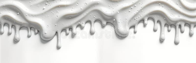 Abstract Illustration Shows Viscous Substance Dripping. Light Grey Goo ...