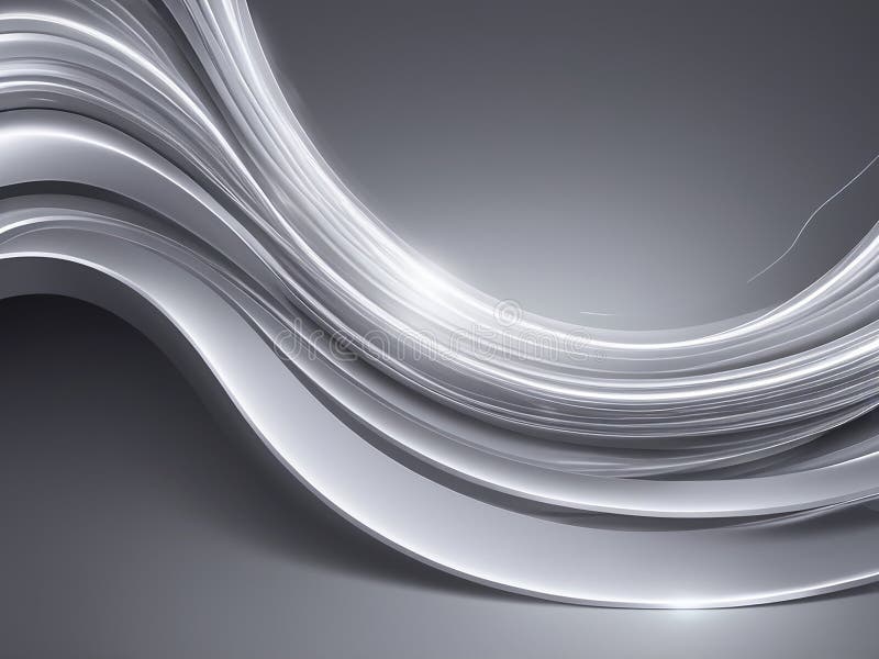 Abstract Illustration of Silver Abstract Background with Blurred Magic ...