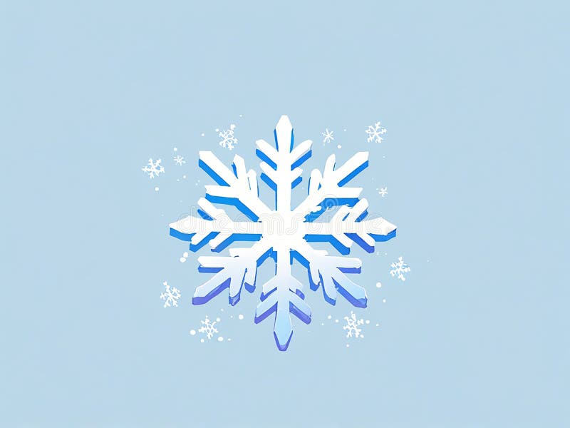 Abstract Illustration of a Snow Icon. Snowflake Illustration. Flat ...