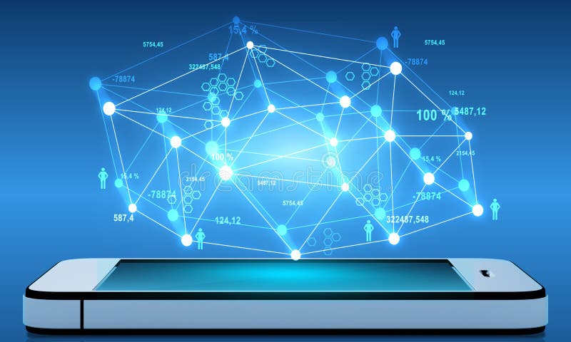 Abstract Illustration of Social Networking Stock Illustration ...