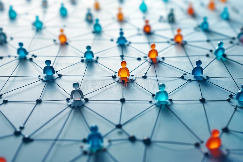 Abstract Illustration of Social Networks, Connected Figures Stock ...