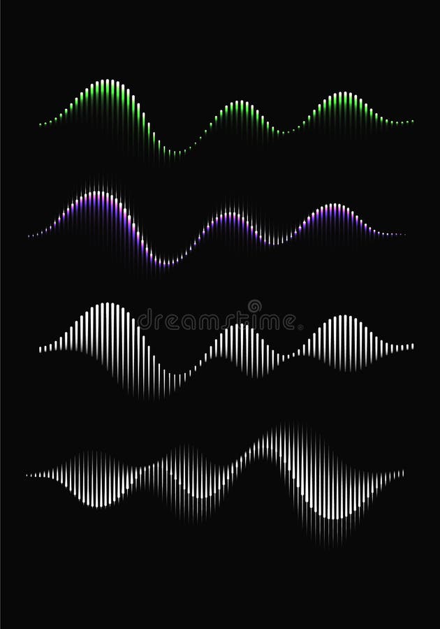 Abstract Illustration of Sound Wave Rhythm. Vector Modern Equalizer ...