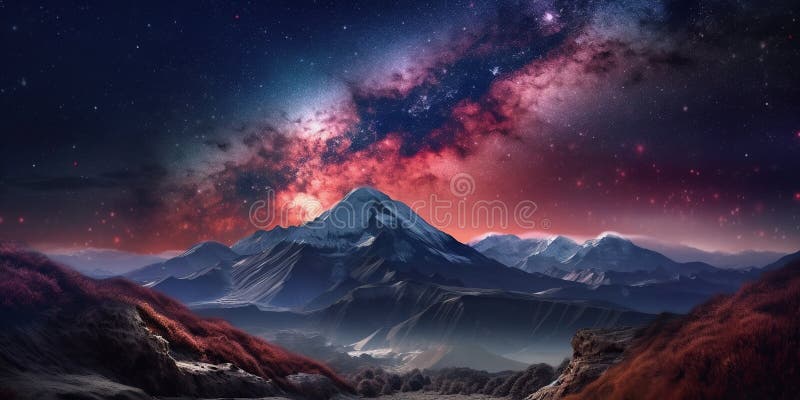 Abstract Illustration of Space on the Theme of the Origin of Life in ...