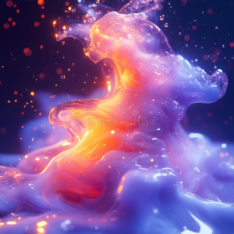 Abstract Illustration of a Splash of Colored Thick Liquid Stock Image ...