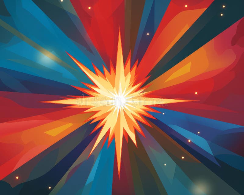 An Abstract Illustration of a Star Burst Stock Illustration - Illustration of glare, creativity ...