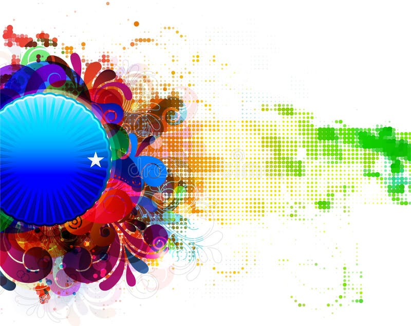 Abstract Illustration with Sticker Stock Vector - Illustration of ...