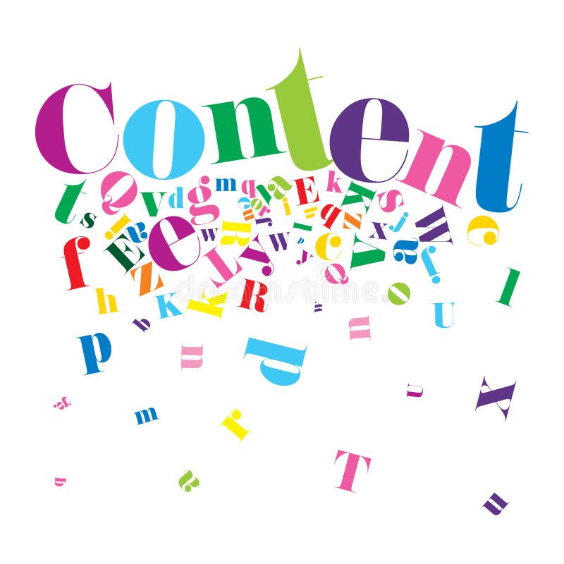 An Abstract Illustration on the Text Content Stock Illustration ...