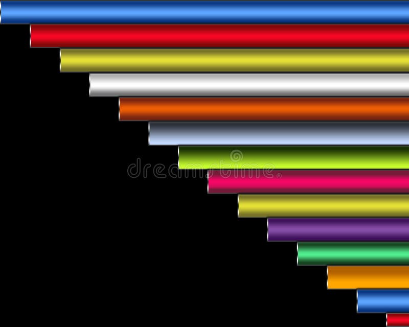 An Abstract Illustration of Thick Line in Different Colors Stock ...