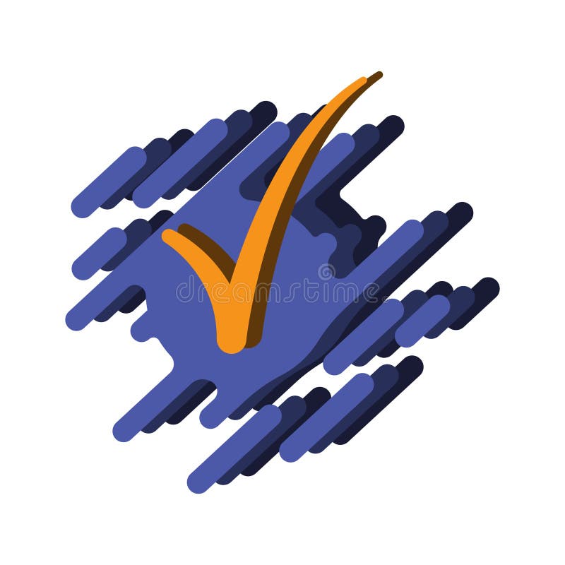 Abstract Illustration of a Tick on a Hand Drawn Background. Vector on ...