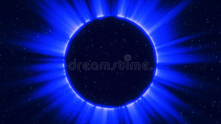 Abstract Illustration of a Total Solar Eclipse - an Astronomical Phenomenon. Background of a ...
