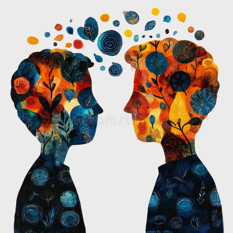 Abstract Faces Colorful Exploration Identity Expression Stock Photos ...