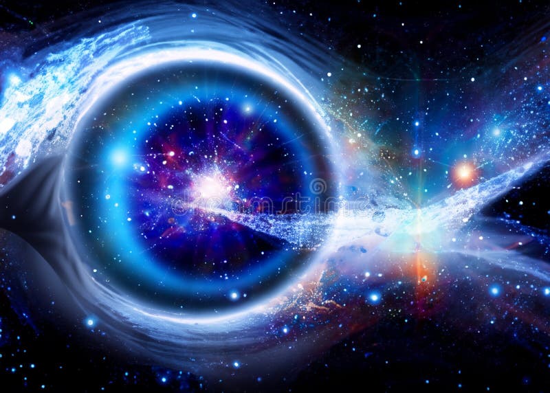 Abstract Illustration of Universe and Looking Eye, Meditation Concept ...