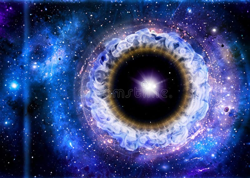 Abstract Illustration of Universe and Looking Eye, Meditation Concept ...