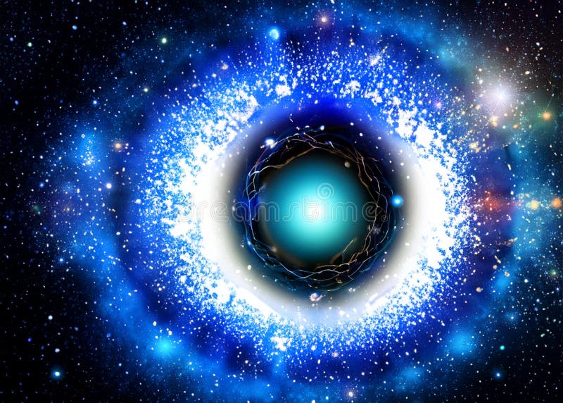 Abstract Illustration of Universe and Looking Eye, Meditation Concept ...