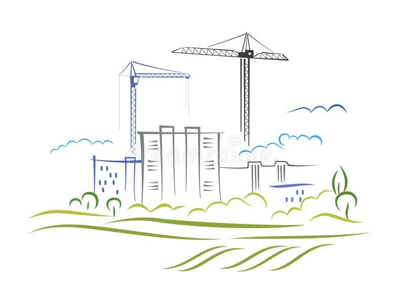 Abstract Illustration of the City Development Stock Vector ...