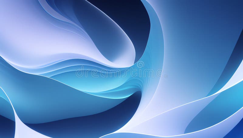 Abstract Illustration Vector Midnight Blue Gradient Wave Background ...