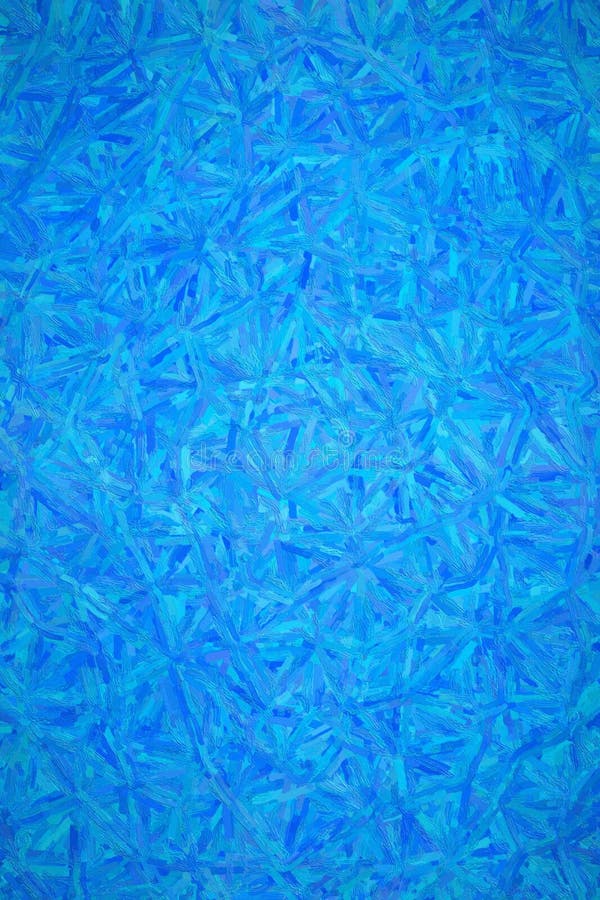 Abstract Illustration of Vertical Dodger Blue Colorful Impasto ...
