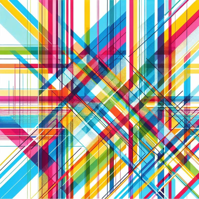 An Abstract Illustration with Vibrant Intersecting Lines and Shapes ...