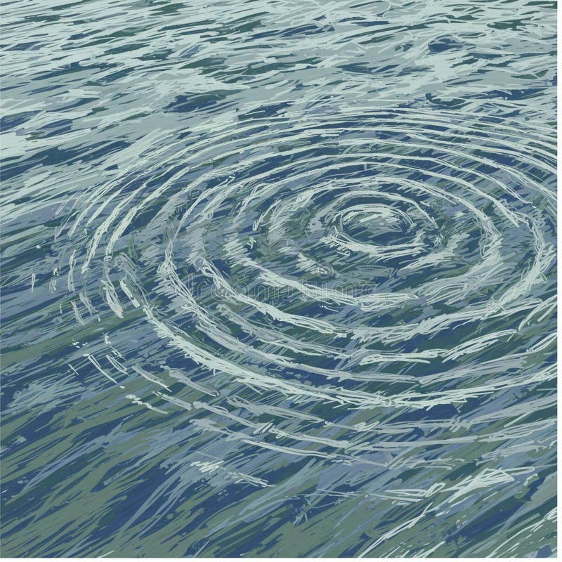 Abstract Illustration of Water Ripples on a Surface, Featuring ...