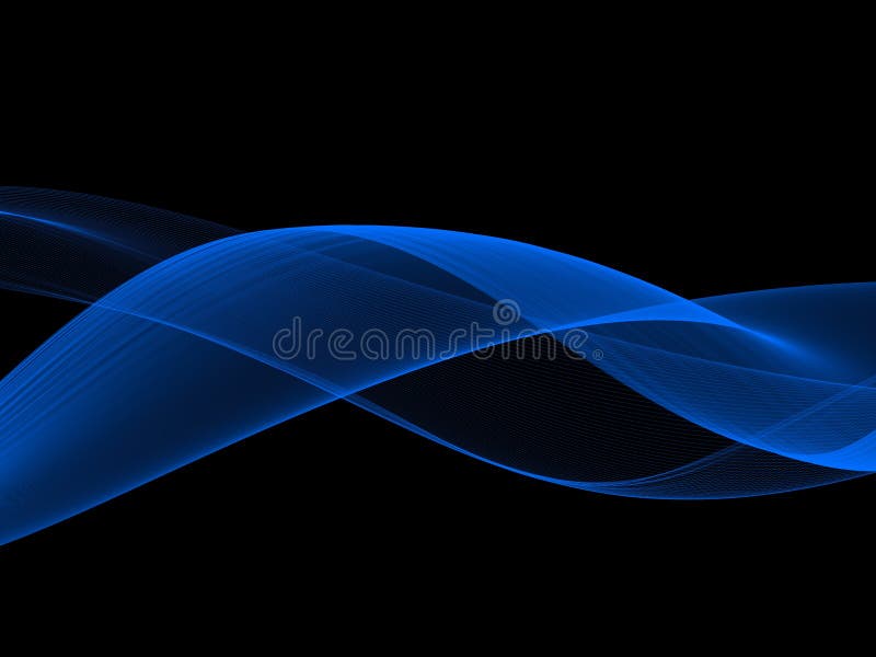Abstract Illustration of Wavy Flowing Energy Stock Illustration ...