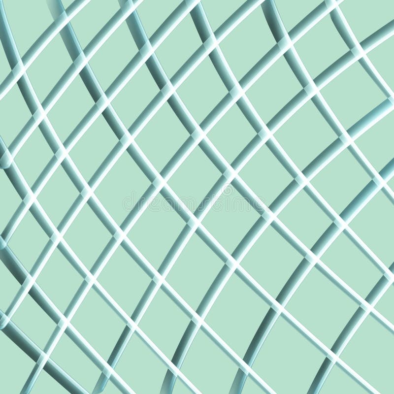 Abstract Illustration of a White Network Pattern on a Mint Green ...