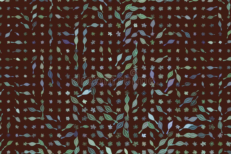 Abstract Illustrations of Leaves & Flowers, Conceptual Pattern. Effect ...