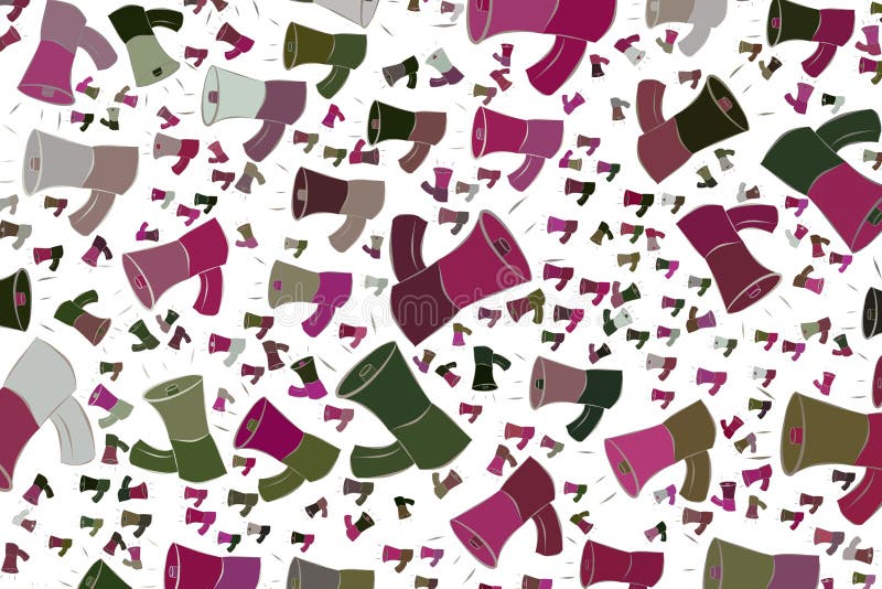 Abstract Illustrations of Loud Speaker, Conceptual. Effect, Pattern ...