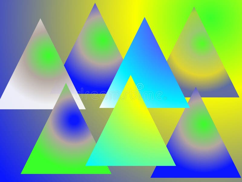 Abstract, Illustrations of Various Shapes, Colorful Triangles and ...