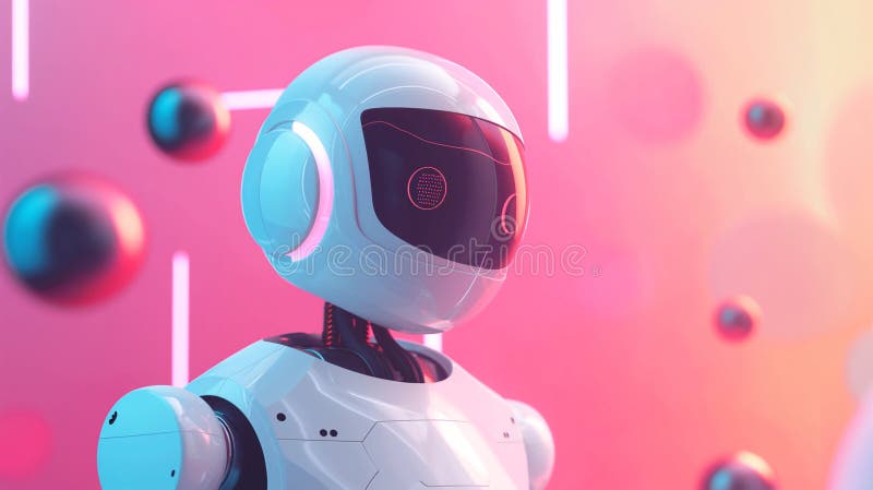 An Abstract Image of an Android Robot. Stock Illustration ...