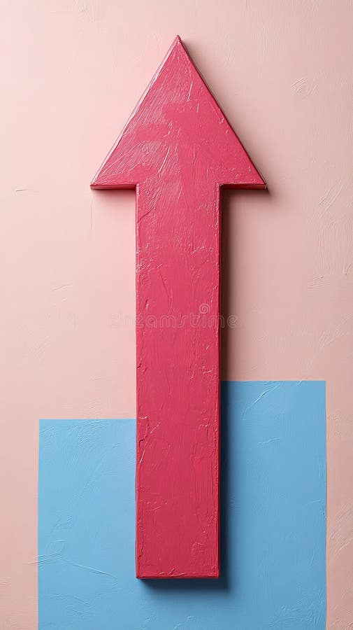 The Abstract Image of an Arrow in Bright Colors Embodies the Concepts ...