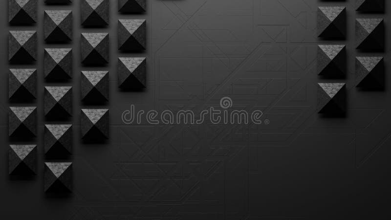 Abstract Image of Asymmetrically Arranged Pyramids Stock Image - Image ...