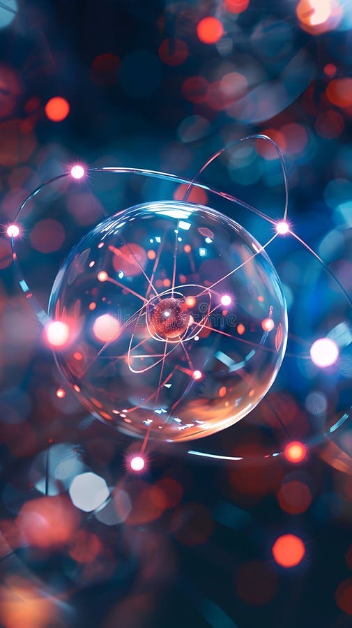 Abstract Image of Atom. 3d Rendering Abstrack Background Stock ...