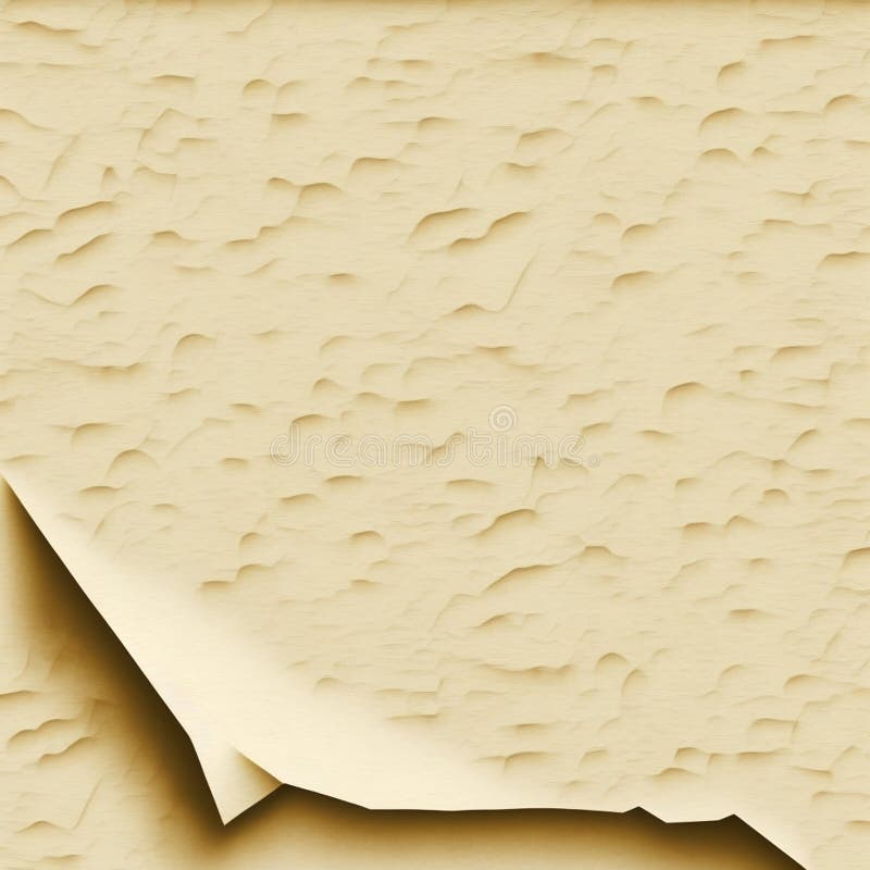 Abstract Beige Textured Surface with a Curled Corner, Evoking Feelings ...