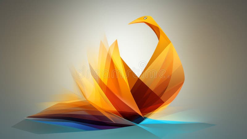 An Abstract Image of a Bird Made of Triangles Stock Illustration ...