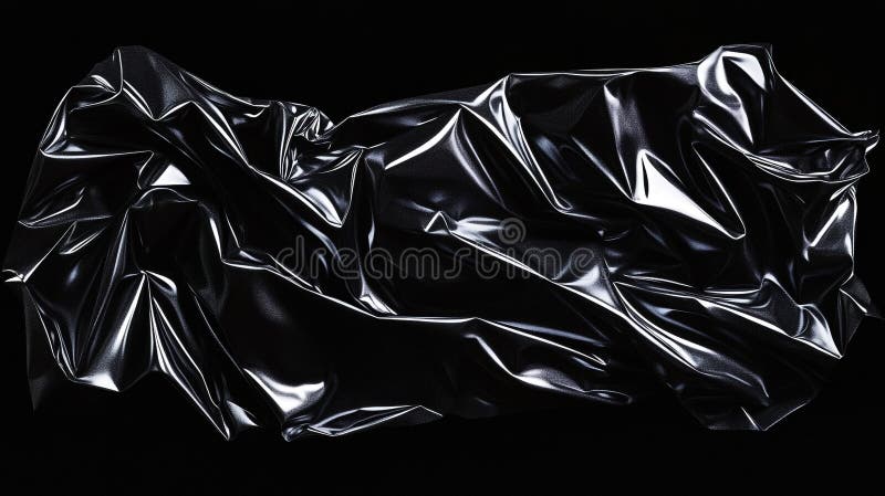 Abstract Black Shiny Fabric Drape Texture Background Stock Illustration ...