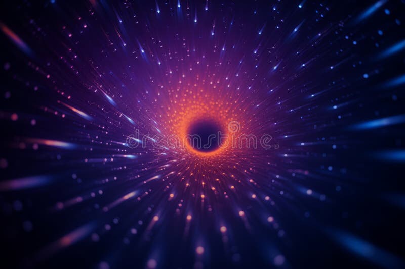 An Abstract Image of a Black Hole in Space Stock Illustration ...