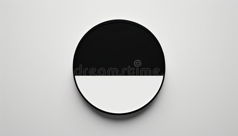 Abstract Image of a Black and White Circle, Unique Design Stock ...