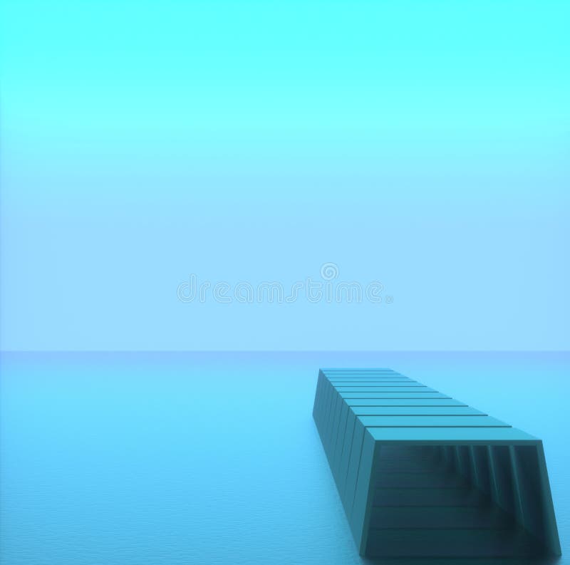 Abstract Image of the Blue Bridge Surrealism 3D Image Stock ...