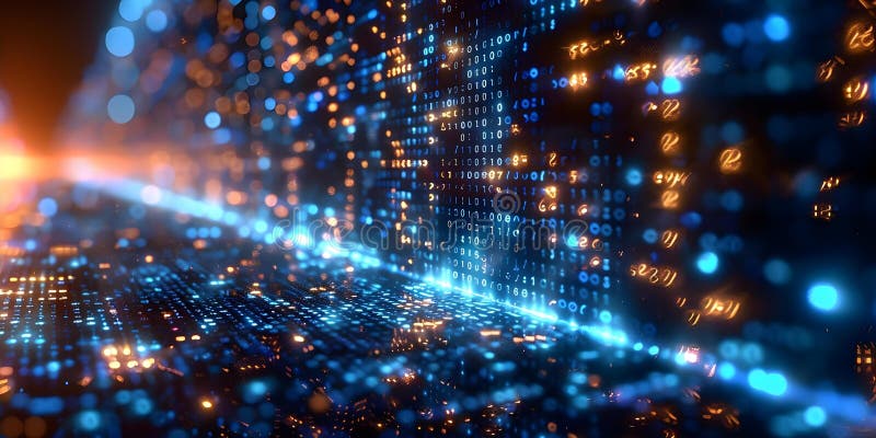 Abstract Image of Blue Code on a Computer Screen Symbolizing Software Development and ...