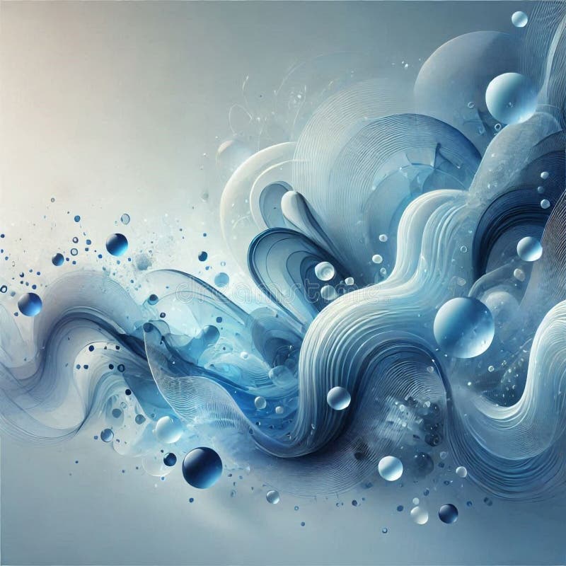 Abstract Image of Abstract Blue Gradient Waves Flowing into Harmonious ...