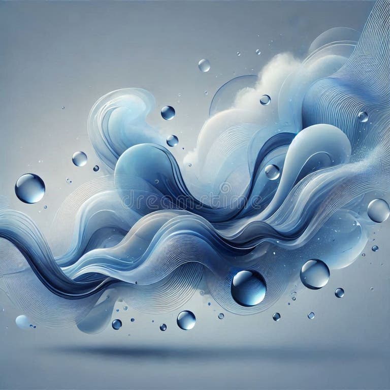 Abstract Image of Abstract Blue Gradient Waves Flowing into Harmonious ...