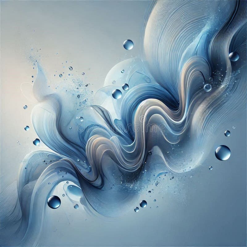 Abstract Image of Abstract Blue Gradient Waves Flowing into Harmonious ...